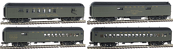 Rivarossi - 60' Heavyweight Car Set - 1 Each Baggage, Railway Post ...