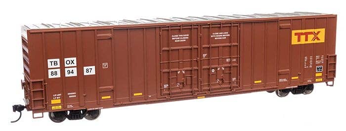Walthers - 60' High Cube Plate F Boxcar - Ready to Run - TTX TBOX #889487 - 910-3039