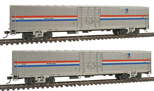 Walthers - 60' Material Handling Car (MHC) Ready-to-Run 2-Pack - Amtrak ...