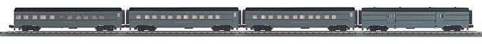 MTH - 60' Streamlined 4-Car Passenger Set - 3-Rail - Ready to Run ...