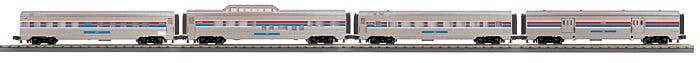 MTH - 60' Streamlined Passenger 4-Car Set - 3-Rail - Ready To Run ...