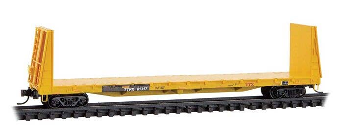 MicroTrain - 61' 8" Bulkhead Flatcar - Ready to Run - TTX TTPX #81317 ...