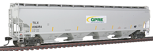 Walthers - 67' Trinity 6351 4-Bay Covered Hopper - Ready to Run - Green ...