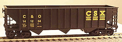 Stewart Hb - 70-Ton 12-Panel Triple Hopper - Kit - CSX w/Roller Bearing Trucks - 691-10954