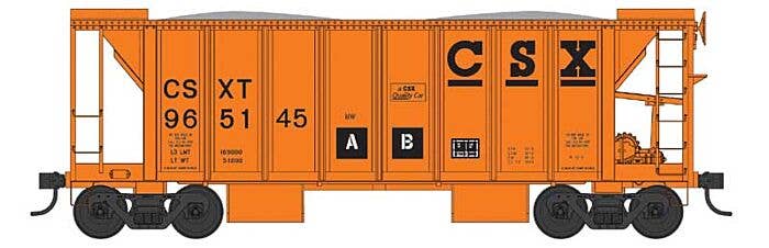 Bowser - 70-Ton 2-Bay Ballast Hopper with Closed Sides - Ready to Run ...