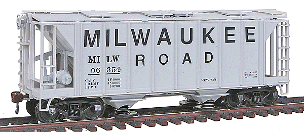 JAM - 70-Ton 2-Bay Covered Hopper Track Cleaning Car - Milwaukee Road ...