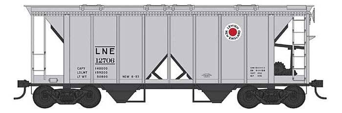Bowser - 70-Ton 2-Bay Covered Hopper with Open Sides - Ready to Run ...