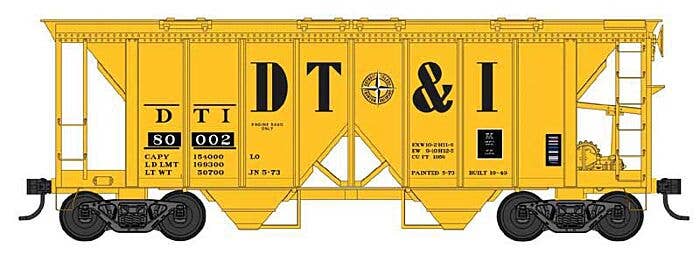 Bowser - 70-Ton 2-Bay Covered Hopper with Open Sides - Ready to Run ...