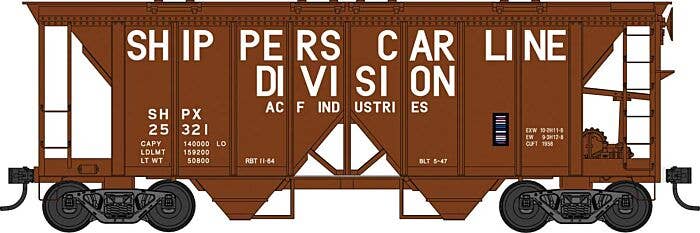 Bowser - 70-Ton 2-Bay Covered Hopper with Open Sides - Ready to Run ...