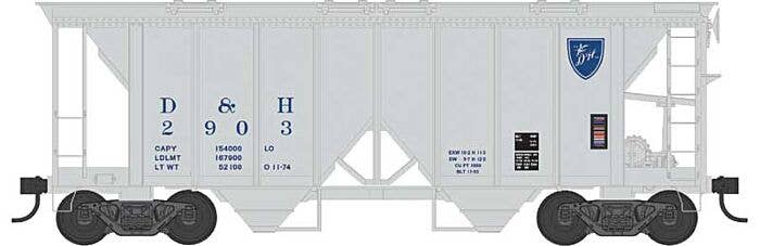Bowser - 70-Ton 2-Bay Covered Hopper w/Open Sides - Ready to Run ...