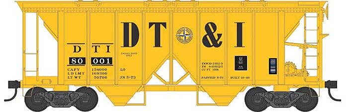 Bowser - 70-Ton 2-Bay Covered Hopper w/Open Sides - Ready to Run ...