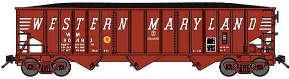 Bluford - 70-Ton 3-Bay 14-Panel Hopper w/Load - Ready to Run - Western ...