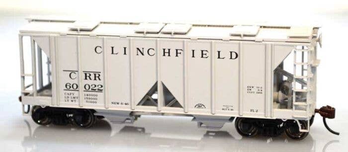 Bowser - 70-Ton Covered Hopper w/Open Sides - Kit - Clinchfield #60022 ...