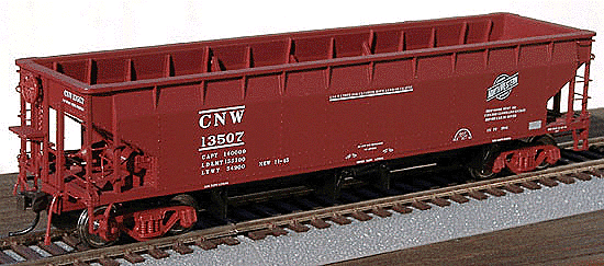 Atlas - 70-Ton Hart Ballast Car - Chicago & North Western (Mineral Red ...