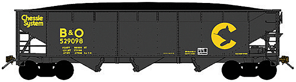 Bluford - 70-Ton Offset-Side 3-Bay Hopper w/Load 2-Pack - Ready to Run ...