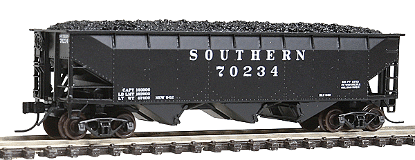 Bluford - 70-Ton Offset-Side 3-Bay Hopper w/Load Single Car - Ready to ...