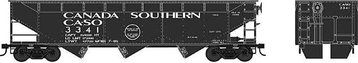 Bowser - 70-Ton Offset Hopper - Ready to Run - Canada Southern #33375 ...