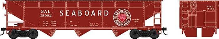 Bowser - 70-Ton Offset Hopper - Ready to Run - Seaboard Air Line 39015 ...