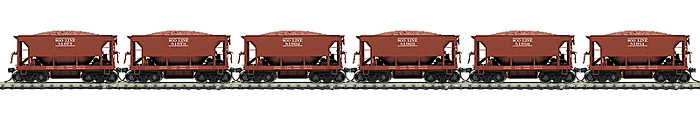 MTH - 70-Ton Ore Car w/Side Extensions & Load 6-Pack - Ready to Run ...