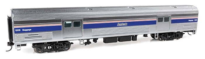 Walthers - 73' Budd Baggage Car - Ready to Run - Amtrak Phase IV (black ...
