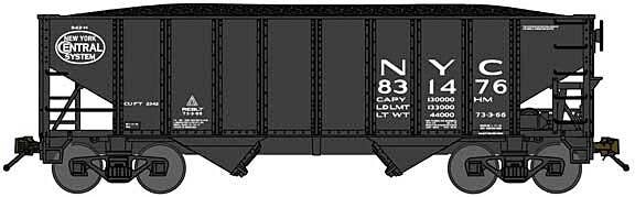 Bluford - 8-Panel 2-Bay Open Hopper with Load - Ready to Run - New York ...