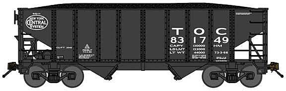 Bluford - 8-Panel 2-Bay Open Hopper with Load - Ready to Run - Toledo ...