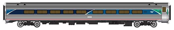 Walthers - 85' Amfleet II 59-Seat Coach - Lighted - Ready to Run - Amtrak(R) Phase VII (Decal ...
