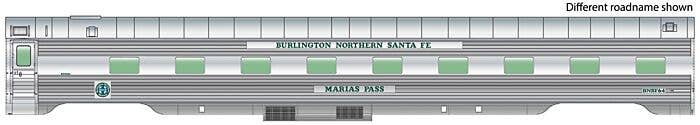Walthers - 85' Pullman-Standard Regal Series 4-4-2 Sleeper - Ready to Run - Lighted - BNSF #66 ...