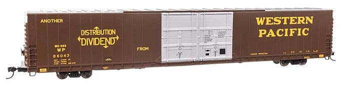 Walthers - 86' Pullman-Standard Double-Door Hi-Cube Boxcar - Ready to Run - Western Pacific(TM ...