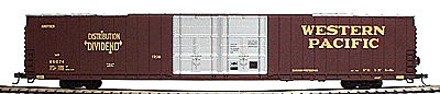 Walthers - 86' Pullman-Standard Hi-Cube 4-Door Boxcar - Ready to Run - Western Pacific (1960s ...