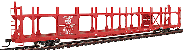 Accurail - 89' Bi-Level Open Auto Rack - Ready to Run - Santa Fe #1 ...