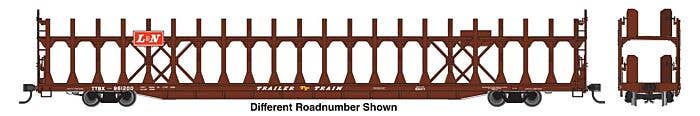 Walthers - 89' Flatcar w/Bi-Level Open Auto Rack - Ready to Run - Louisville & Nashville #961204 ...