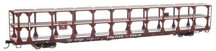 Walthers - 89' Flatcar w/Tri-Level Open Auto Rack - Ready to Run ...