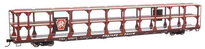 Walthers - 89' Flatcar w/Tri-Level Open Auto Rack - Ready to Run ...