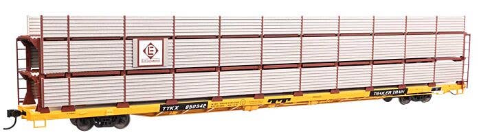 Walthers - 89' Flatcar w/Tri-Level Shielded Auto Rack - Ready to Run ...