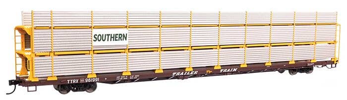 Walthers - 89' Flatcar w/Tri-Level Shielded Auto Rack - Ready to Run ...