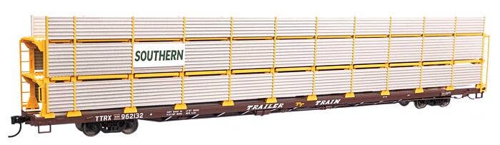Walthers - 89' Flatcar w/Tri-Level Shielded Auto Rack - Ready to Run ...