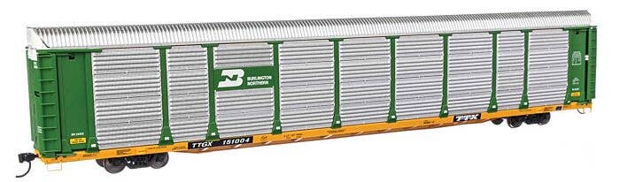 Walthers - 89' Thrall Bi-Level Auto Carrier - Ready To Run - Burlington Northern TTGX #151004 ...