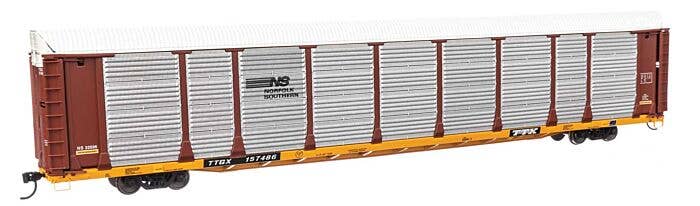 Walthers - 89' Thrall Bi-Level Auto Carrier - Ready To Run - Norfolk Southern TTGX #157486 - 920 ...