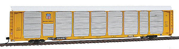 Walthers - 89' Thrall Tri-Level Enclosed Auto Carrier - Ready to Run - Platinum Line(TM) - Union ...