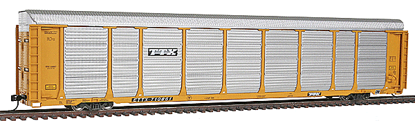 Walthers - 89' Thrall Tri-Level Enclosed Auto Carrier - Ready to Run - Platinum Line(TM) - TTX ...