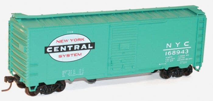 Accurail - AAR 40' Single-Door Steel Boxcar - Kit - New York Central (Jade Green, System Logo ...