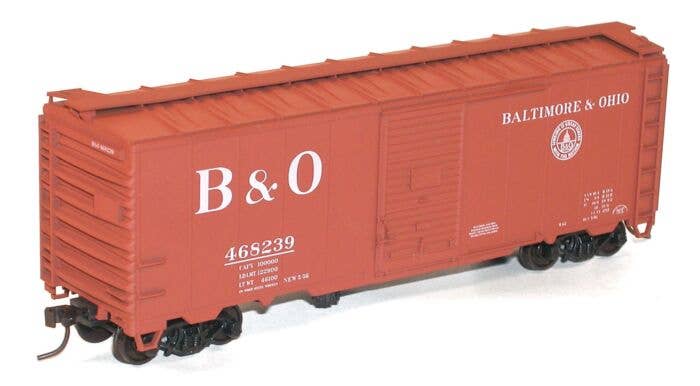 Accurail - AAR 40' Single-Door Steel Boxcar - Kit - Baltimore & Ohio #468239 (Boxcar Red, 13 ...