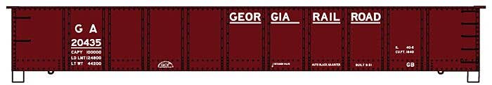 Accurail - AAR 41' Steel Gondola - Kit - Georgia Railroad (Boxcar Red ...
