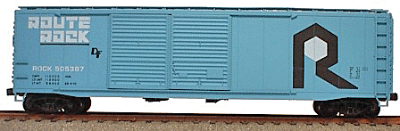 Accurail - AAR 50' Riveted-Side Double-Door Boxcar - Kit - ROCK (blue w ...