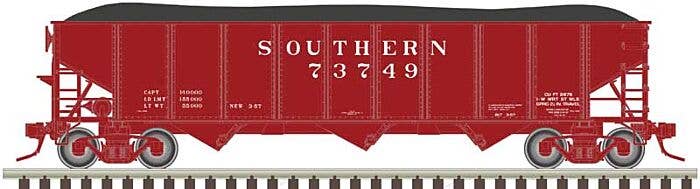 Atlas O - AAR 70-Ton 9-Panel 3-Bay Open Hopper with Load - 2-Rail ...
