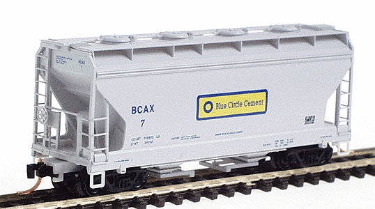 MicroTrain - ACF 2-Bay Center-Flow Covered Hopper w/4 Round Hatches ...