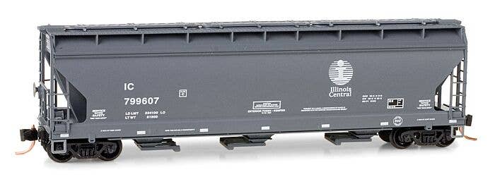 MicroTrain - ACF 3-Bay Center Flow Covered Hopper w/Elongated Hatches ...