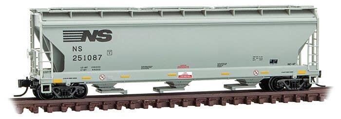 MicroTrain - ACF 3-Bay Center Flow Covered Hopper with Elongated ...