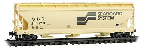 MicroTrain - ACF 3-Bay Center Flow Covered Hopper with Elongated Hatches - Ready to Run ...